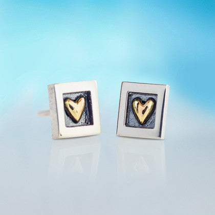 Heart of Gold (Mini) Stud Earrings | Alan Ardiff at Painted Earth